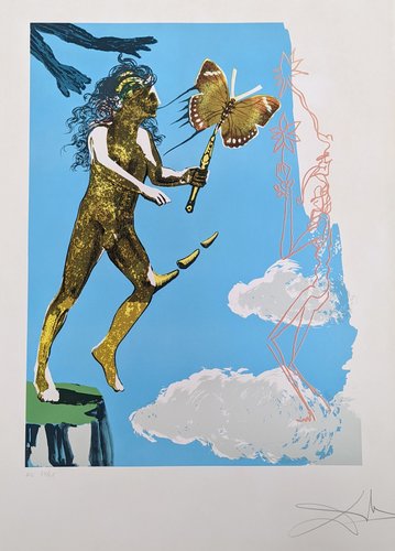 Salvador Dali, The Magic Butterfly, 1970s, Lithograph for sale at Pamono