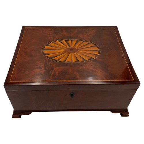 Large Victorian Box in Mahogany & Oak, England, 1840s for sale at Pamono