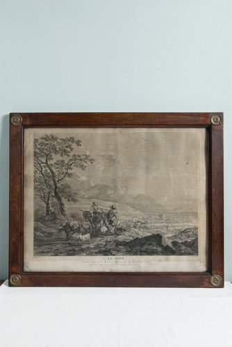 Nach Nicolas Berchem, Landschaft mit Figuren, 18. Jahrhundert, Kupferstich bei Pamono kaufen