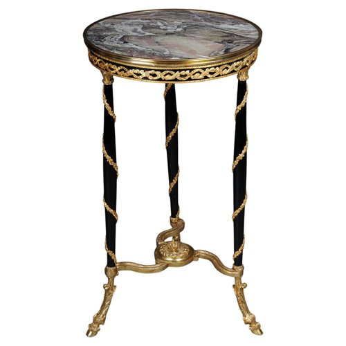 Table d'Appoint Ronde Empire en Marbre, 20ème Siècle en vente sur Pamono