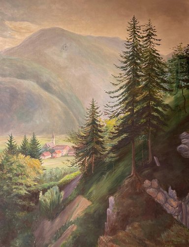 Artista alemán, paisaje, 1927, óleo sobre lienzo en venta en Pamono