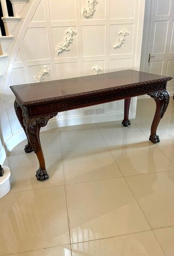 Large Antique Victorian Freestanding Carved Mahogany Centre Table 1860s