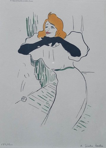 Henri de Toulouse-Lautrec, Yvette Gilbert, 1950, Etching for sale at Pamono