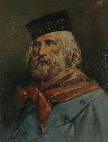 Unknown, Portrait of Giuseppe Garibaldi, Oil Painting, 1880 for sale at ...