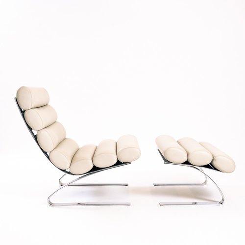 Sinus Lounge Chair with Footstool from Cor, Set of 2 for sale at Pamono