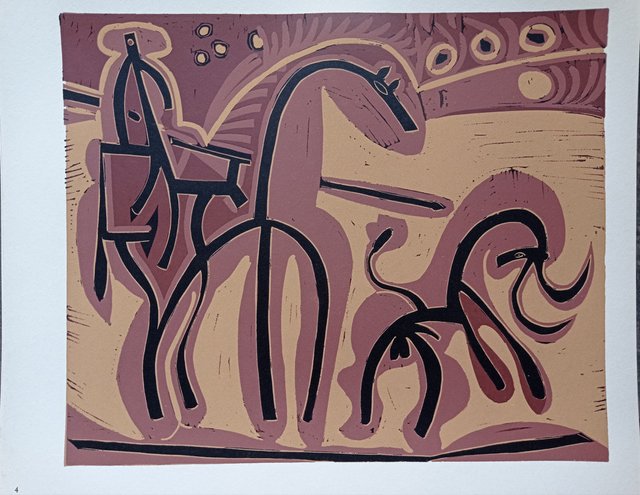 Pablo Picasso, Matador und Stier, Original Linolschnitt, 1962 bei ...