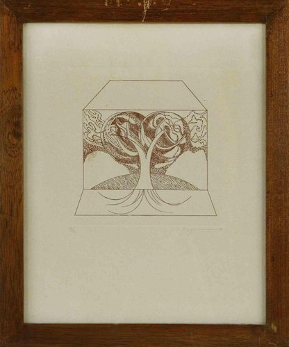 Danilo Bergamo, Tree of Life, Etching on Cardboard, 1983 for sale at Pamono