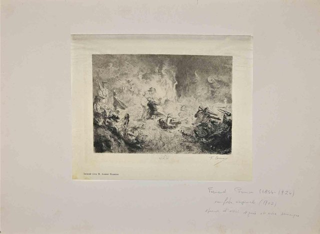 Fernand Cormon, Mythological Composition, 1902, Etching for sale at Pamono