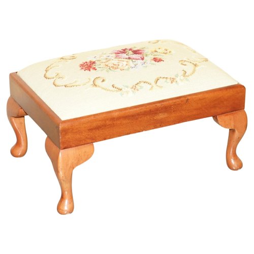 Small Antique Victorian Walnut Cabriole Legged Footstool, 1880 for sale ...