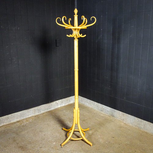 Vintage Standing Coat Rack in Light Wood for sale at Pamono