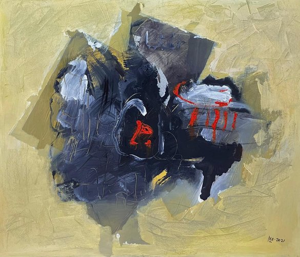 Margot Ledergerber, Abstract Composition, 2021, Acrylic on Masonite for ...