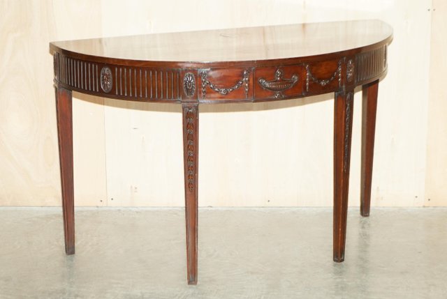 18th Century Burl Hardwood Carved Adams Demi Line Console Table by Charles & Ray Eames for sale ...