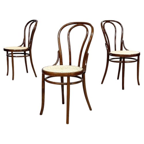 Thonet Stühle aus Stroh & Holz von Salvatore Leone, Österreich, 1900er ...