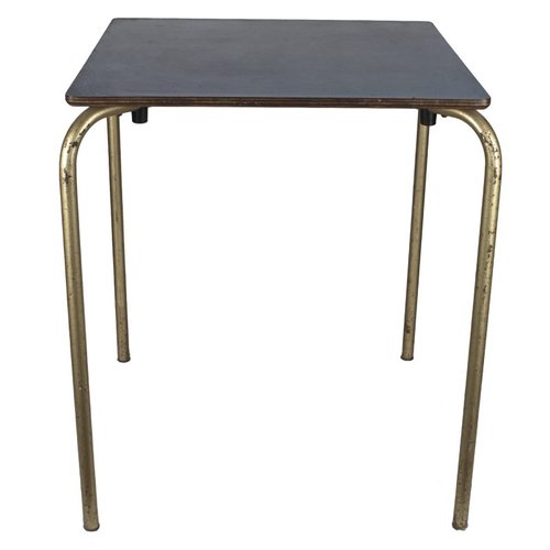 Square Bar Table in Blue Formica and with Metal Structure, Italy 1960 ...