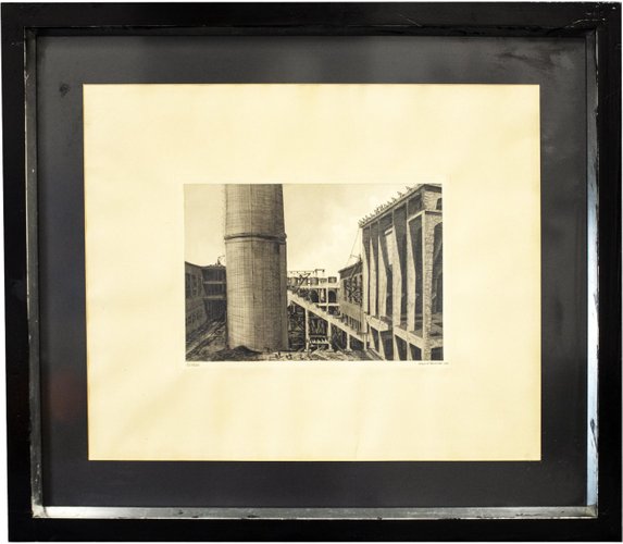 Adolfo Almarcha, Drawing of Building, 1978, Charcoal and Graphite on ...