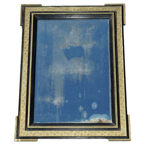 Italian Foxed Glass Mirror with Gilt Frame, 1840s for sale at Pamono