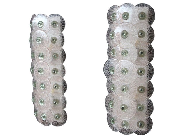 Pink and Green Murano Glass Sconces in the tyle of Carlo Nason, 2000s ...