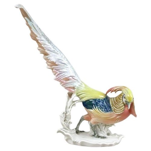 Goldene Fasan Porzellanfigur von F. Karl Ens, Deutschland, 1920er bei ...