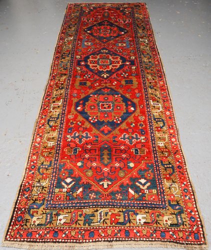 Antique Middle Eastern Heriz Runner Rug for sale at Pamono