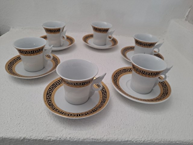 Vintage Italian Coffee Set in Versace Style, 1970s, Set of 12 for sale ...