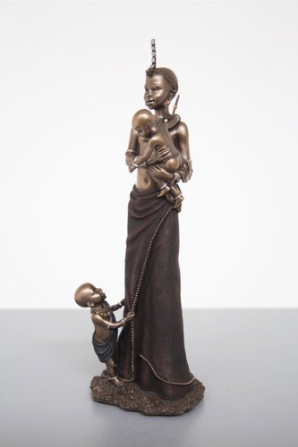 African Statue Mama Africa Masai, Limited Edition, 2004, Resin for sale ...