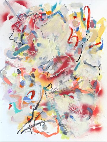 Gina Werfel, Cell, 2022, Acryl & Mixed Media auf Papier bei Pamono kaufen