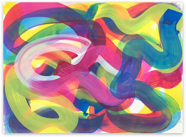 Leon Phillips, Squirm 16, Gouache on Paper, 2020 for sale at Pamono
