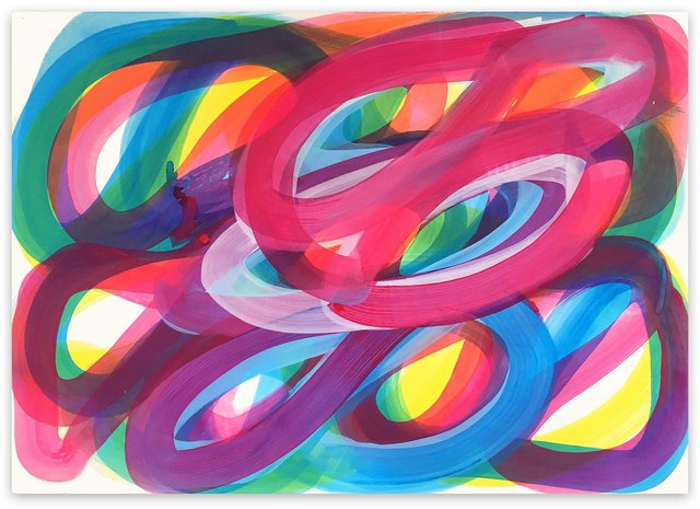 Leon Phillips, Swirl 7, Gouache on Paper, 2020 for sale at Pamono