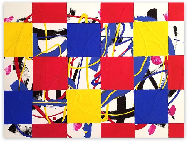 Dana Gordon, On and Off the Grid 2, Acrylic on Wood, 2019 for sale at ...