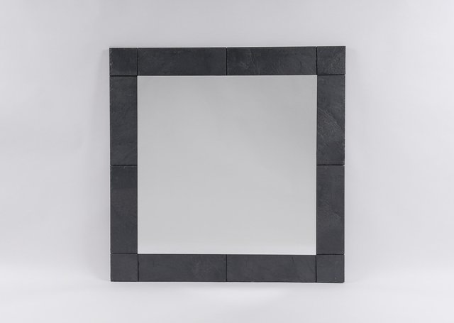 Large Square Slate Wall Mirror, 1960s for sale at Pamono