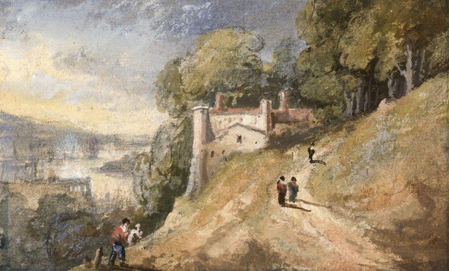 William George Jennings, Italianate Landscape with Figures, 1820s ...