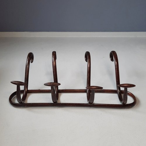 Antique Wall Mounted Coat Rack in Bentwood, 1890s for sale at Pamono