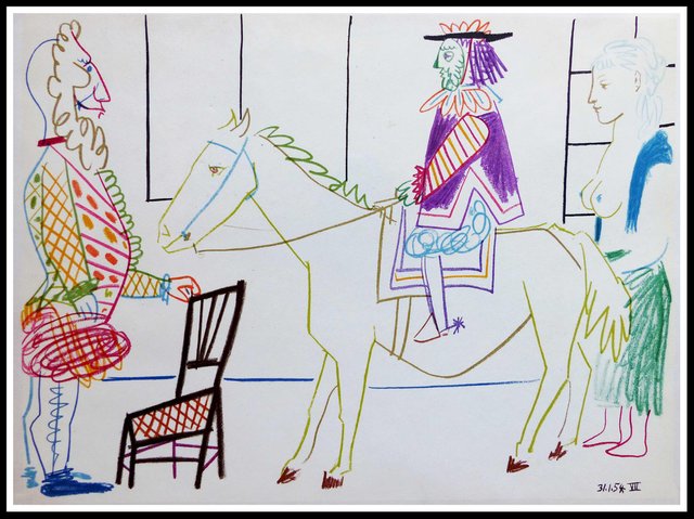 Nach Pablo Picasso, Human Comedy VII, 1954, Lithographie bei Pamono kaufen