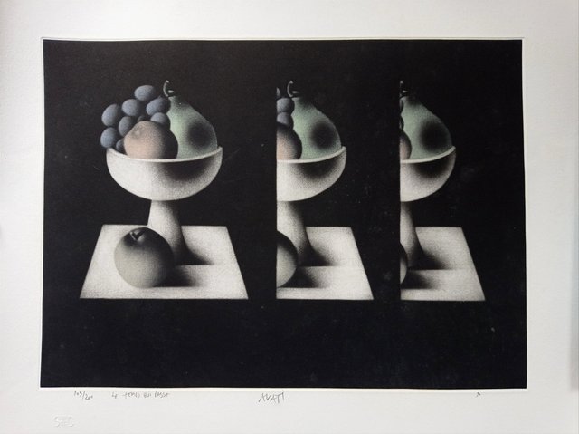 Mario Avati, Le Temp Qui Passe, Original Mezzotint for sale at Pamono