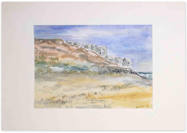 Armin Guther, Landscape, Watercolor, 1992 for sale at Pamono
