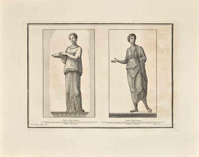Giovanni Morghen, Ancient Roman Characters, Etching, 18th Century for ...