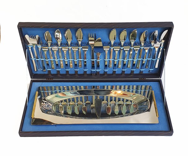 Service à Poisson en Plaqué Argent, Italie, Set de 27 en vente sur Pamono