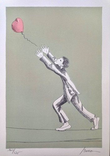 Jacques Bosser, The Heart Dancer 8 (Funambule), Original Lithograph ...