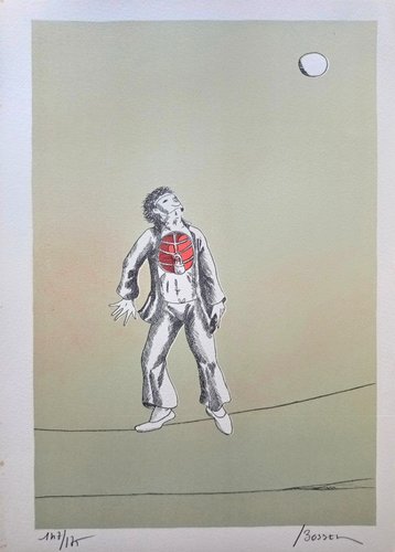 Jacques Bosser, The Heart Dancer 9 (Funambule), Original Lithograph ...