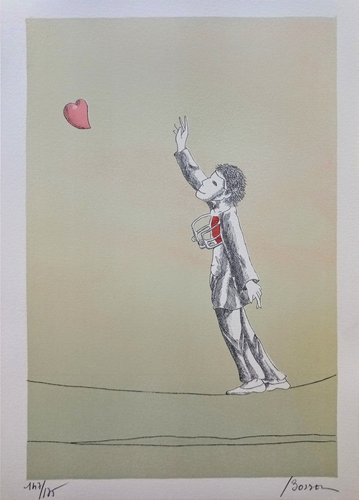 Jacques Bosser, The Heart Dancer 10 (Funambule), Original Lithograph ...
