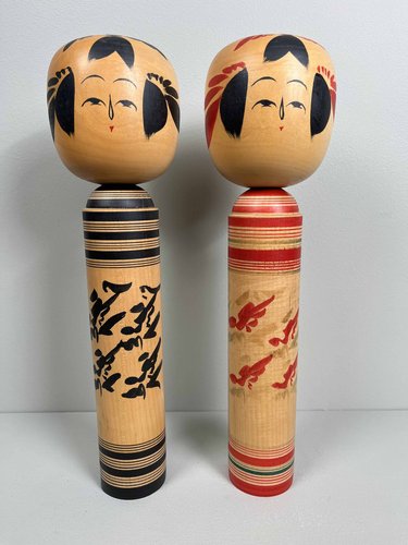 Vintage Sakunami Kokeshi, 1970s, Set of 2 for sale at Pamono