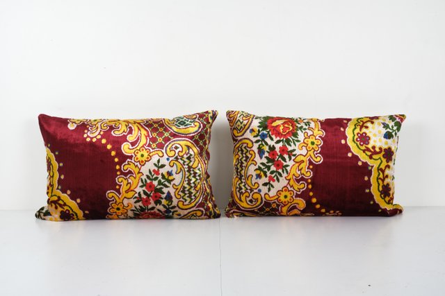 Turkish Velvet Cushion Covers, 2010s, Set of 2 for sale at Pamono