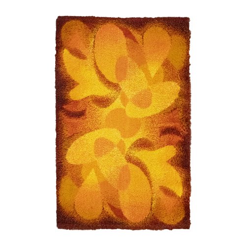 Orange Abstract Rug from Desso, 1970s for sale at Pamono