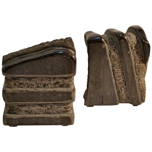J. Metaho, Abstract Sculptures, 1970s, Granite, Set of 2 for sale at Pamono