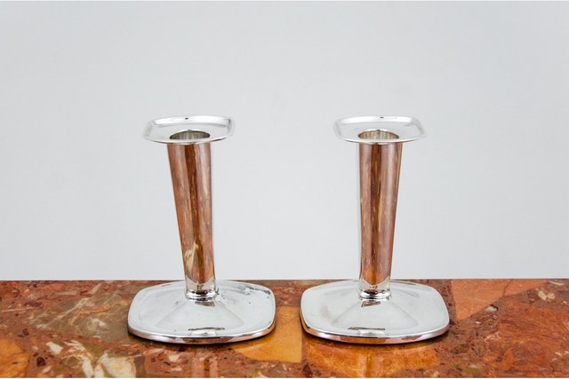 Empire Silver Candlesticks, Northern Europe, 1920s, Set of 2 for sale ...