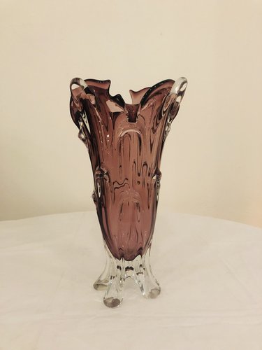 Large Handmade Pointed Vase in Murano Glasss, 1960s for sale at Pamono