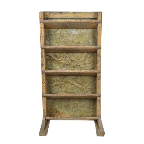Patinated Wooden Sorting Shelf, 1940s for sale at Pamono