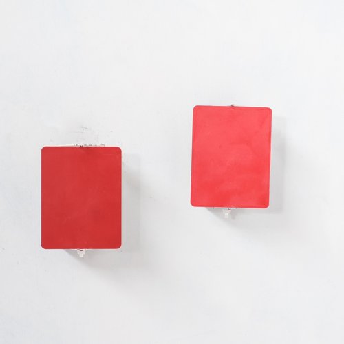 Mid-Century Red Wall Light by Charlotte Perriand for sale at Pamono