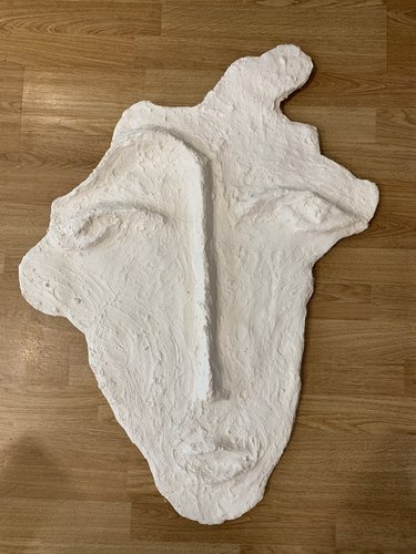 Phillipe Valentin, Gesicht Wandskulptur, 2020er, Gips bei Pamono kaufen
