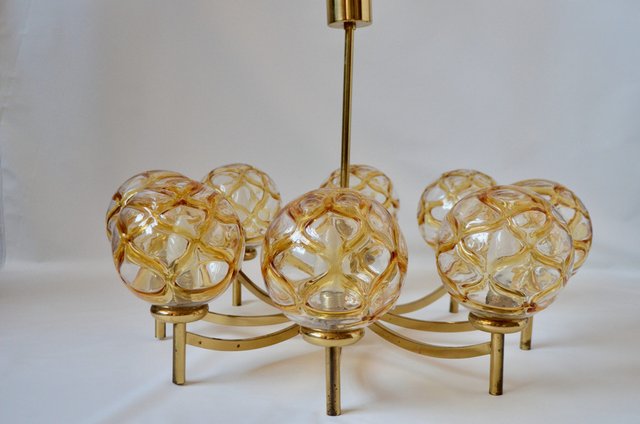 Grand Lustre à 8 Lampes, Autriche, 1960s en vente sur Pamono